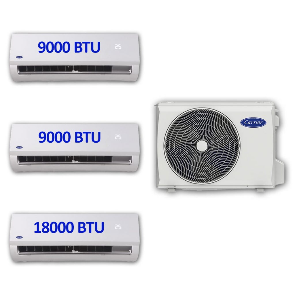 Carrier Multi Split İnverter A++ Klima Paketi 9 + 9 + 18 (Salon ...
