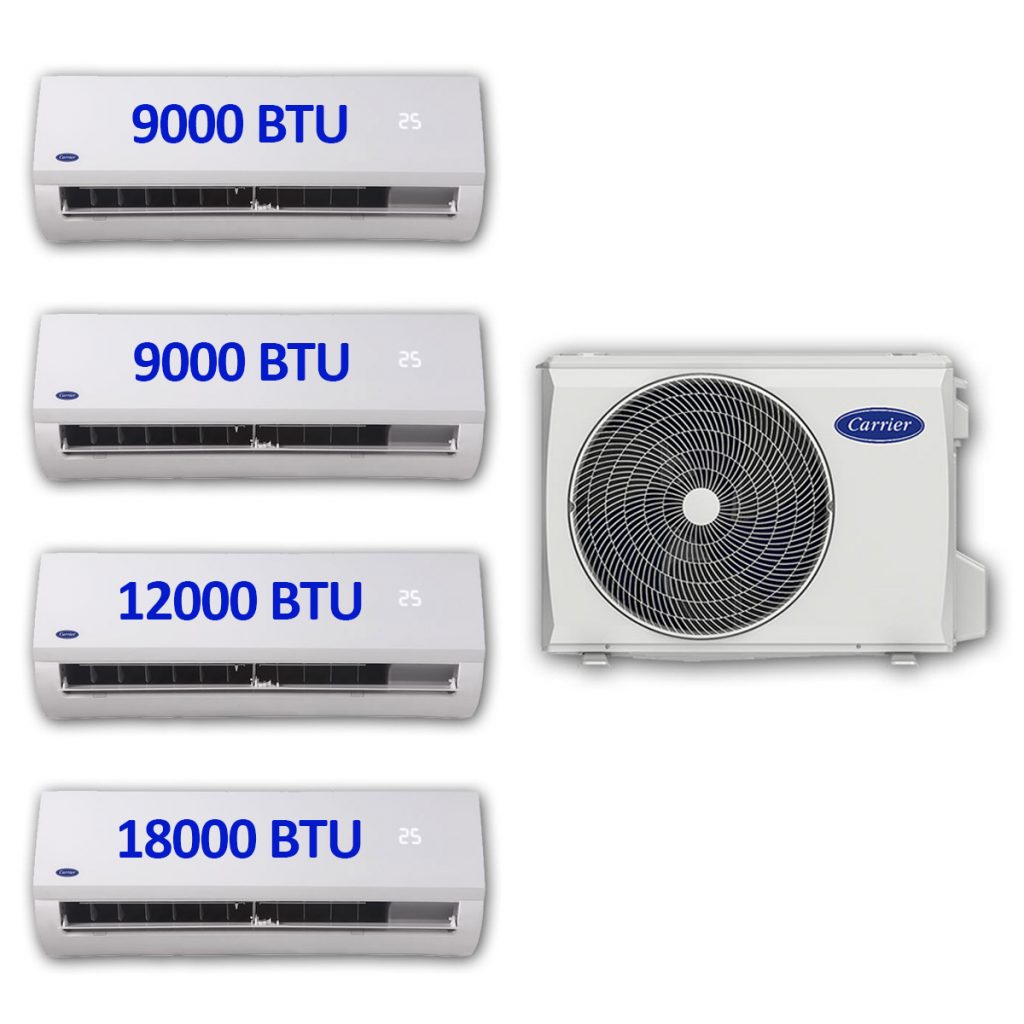 Carrier Multi Split İnverter A++ Klima Paketi 9 + 9 + 12 (Mutfak) + 18 ...